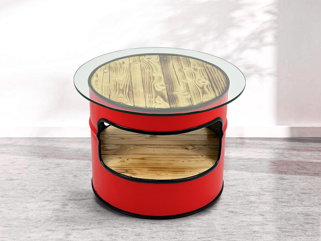 Oil barrel coffee table “Otto” - Tonnentumult
