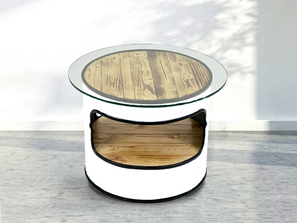 Oil barrel coffee table “Otto” - Tonnentumult